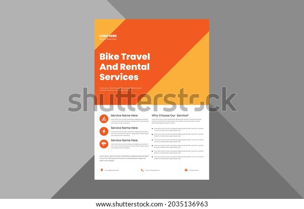 Bicycle Tour Flyer Design Template Bicycle Stock Vector (Royalty Free ...
