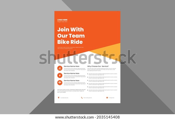 Bicycle Tour Flyer Design Template Bicycle Stock Vector (Royalty Free ...