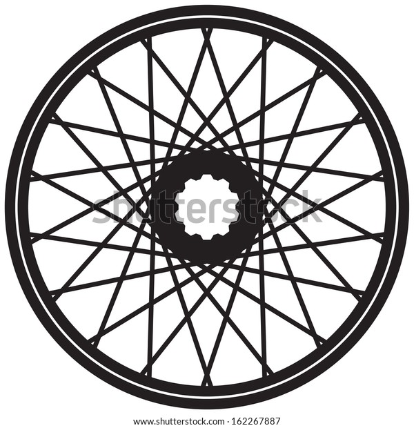 Bicycle Wheel Vector Format Stock Vector (Royalty Free) 162267887 ...