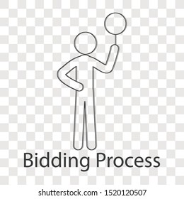 Bidding Process Icon Concept On Transparency Stock Vector (Royalty Free ...