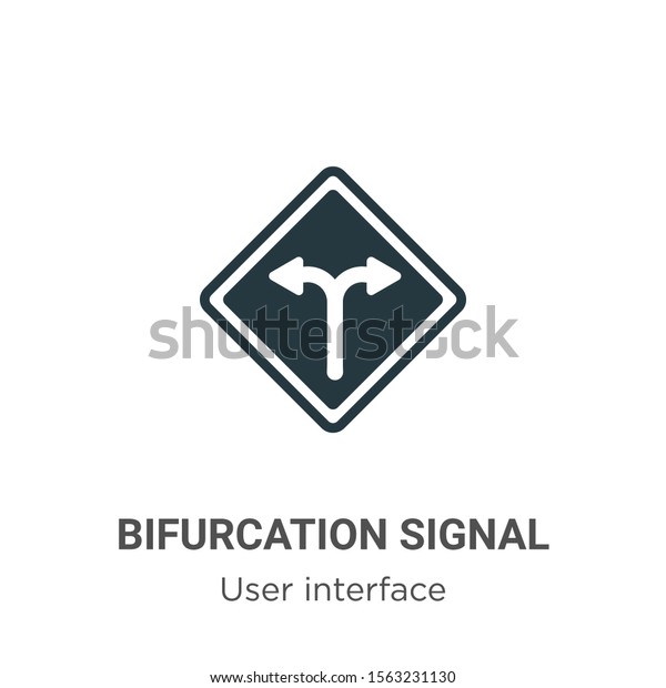 Bifurcation Signal Vector Icon On White Stock Vector (Royalty Free ...