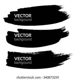 Big Abstract Black Smears Isolated On Stock Vector (Royalty Free ...