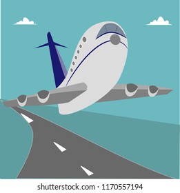 Big Aircraft Taking Off Vector Illustration Stock Vector (Royalty Free ...