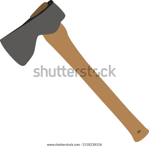 Big Axe Illustration Vector On White Stock Vector Royalty Free 1518238526 Shutterstock