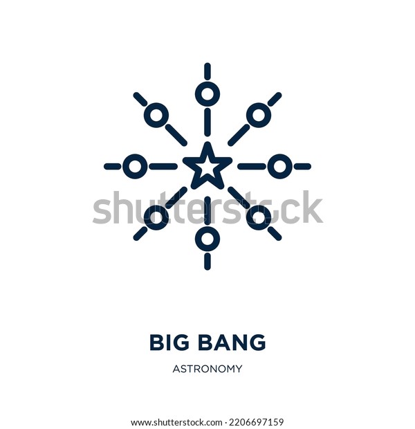 Big Bang Icon Astronomy Collection Thin Stock Vector (Royalty Free ...