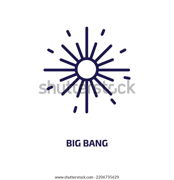 Big Bang Icon Astronomy Collection Thin Stock Vector (Royalty Free ...