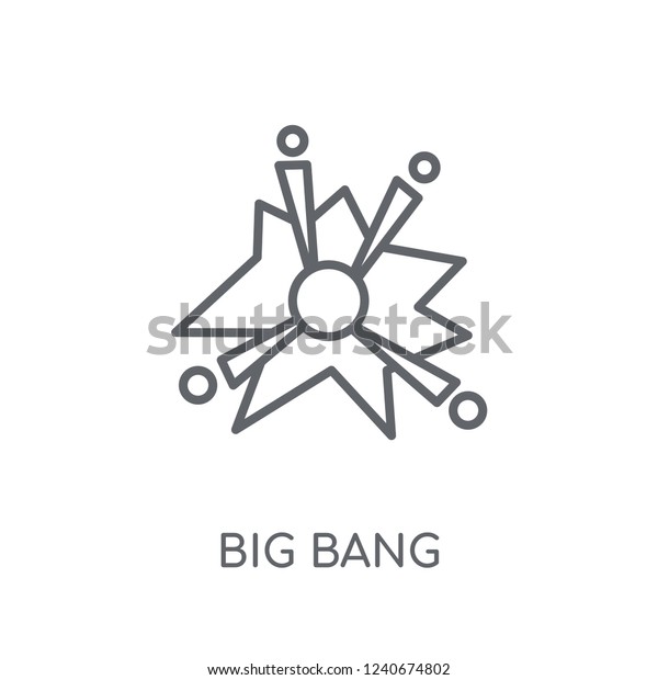 Big Bang Linear Icon Modern Outline Stock Vector (Royalty Free ...