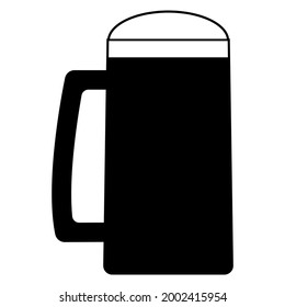 Big Beer Mug Handle Foam Vector Stock Vector (Royalty Free) 2002415954 ...