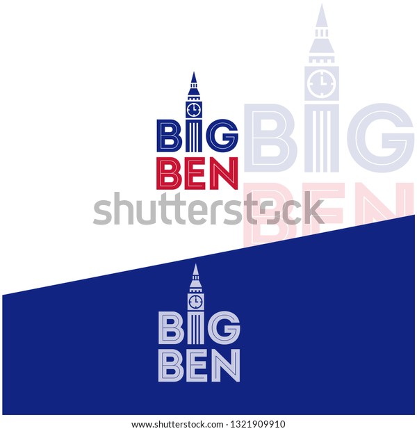Big Ben Blue Red Logo Stock Vector (Royalty Free) 1321909910 | Shutterstock