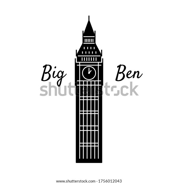 Big Ben Line Art Style Illustration Stock Vector (Royalty Free ...