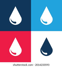 Big Blood Drop Blue Red Four Stock Vector (Royalty Free) 2014233593 ...