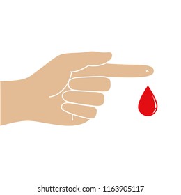Big Blood Drop Finger Vector Illustration: เวกเตอร์สต็อก (ปลอดค่า ...