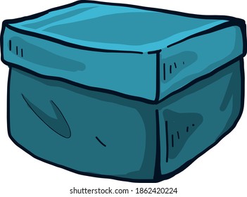Big Blue Box Illustration Vector On Stock Vector (Royalty Free ...