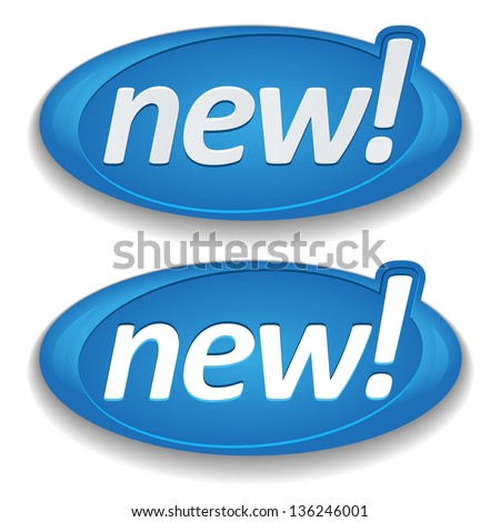 Big Blue New Buttons Stock Vector (Royalty Free) 136246001 - Shutterstock