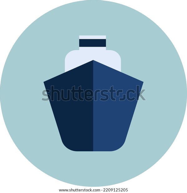 Big Blue Ship Illustration Vector On Stock Vector (Royalty Free ...