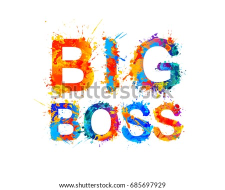 Big Boss Splash Paint Vector Watercolor Image vectorielle de stock ...