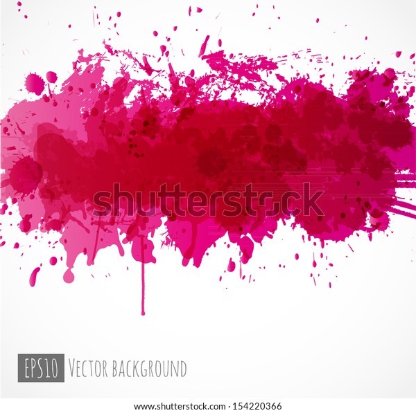 Big Bright Pink Splash On White Stock Vector (Royalty Free) 154220366 ...