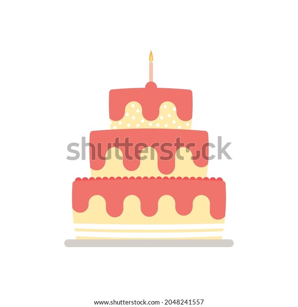 Big Cake Icon Simple Design Stock Vector (Royalty Free) 2048241557 ...