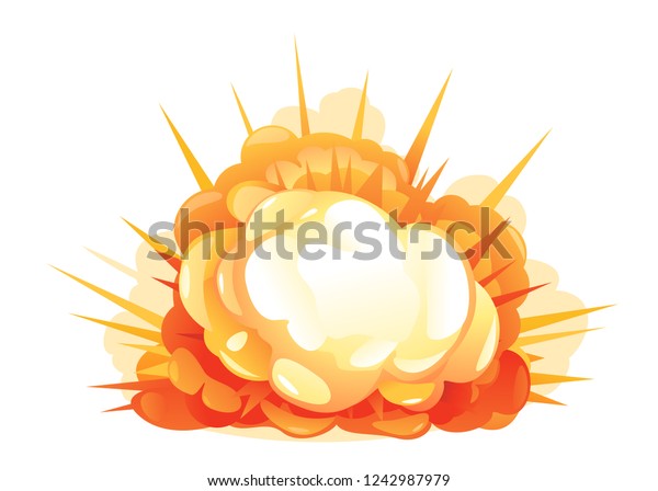 Big Cartoon Bomb Explosion Shrapnel Fireball Stock Vector (Royalty Free ...