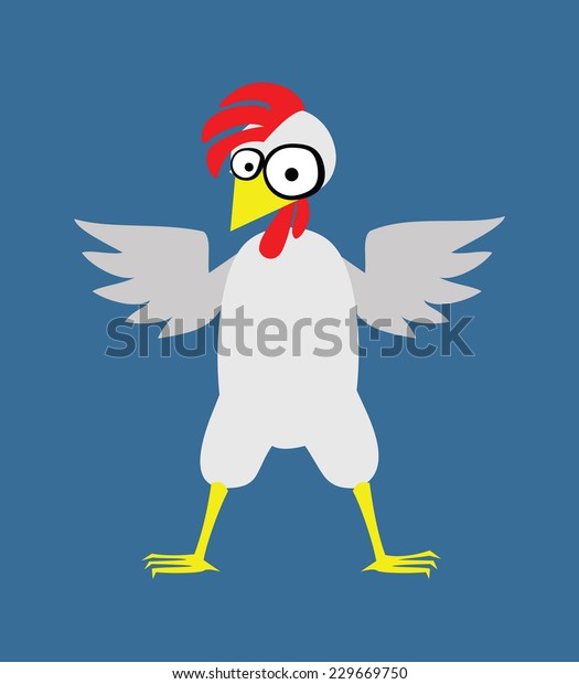 Big Chicken Red Crest Isolated On Stock Vector (Royalty Free) 229669750