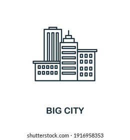 Big City Icon Simple Element Global Stock Vector (Royalty Free ...