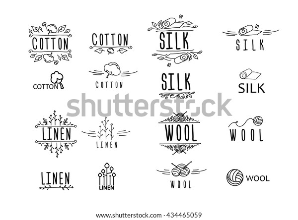 ensemble de logos de gros tissus : image vectorielle de stock (libre de ...