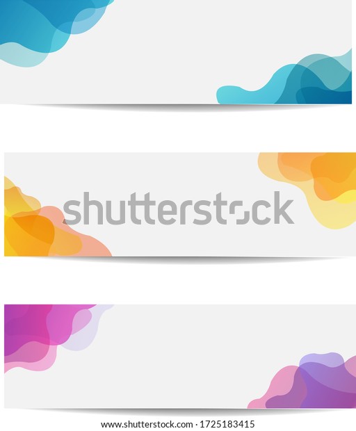 Big Collection Banners Isolated White Background Stock Vector (Royalty ...
