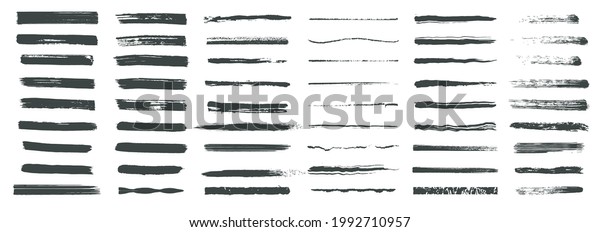 Big Collection Black Paint Ink Brush Stock Vector (Royalty Free ...