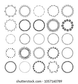 Set Round Decorative Borders Vector Illustration Stock Vector (Royalty ...