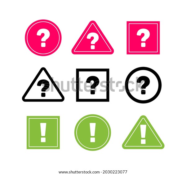 Big Collection Sign Question Mark Circle Stock Vector (Royalty Free ...