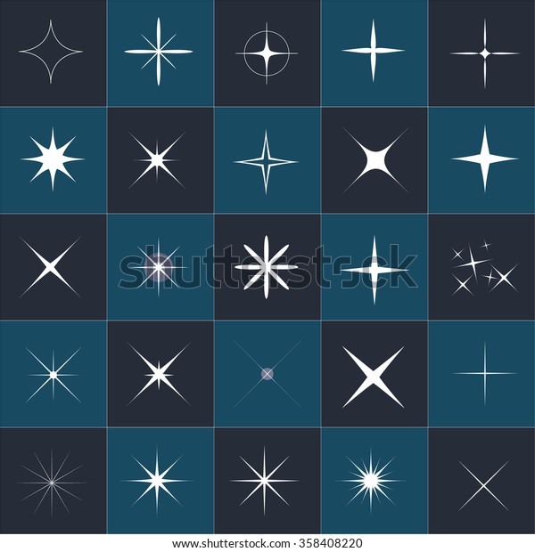 Big Collection Sparkle Vector Sparkles White Stock Vector (Royalty Free ...