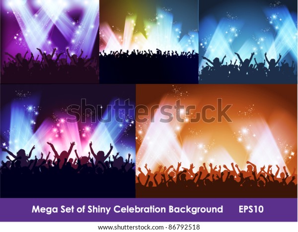 Big Collection Spotlight Party Event Background: vector de stock (libre ...