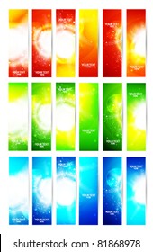 Big Collection Sunshine Vector Banners Stock Vector (Royalty Free ...