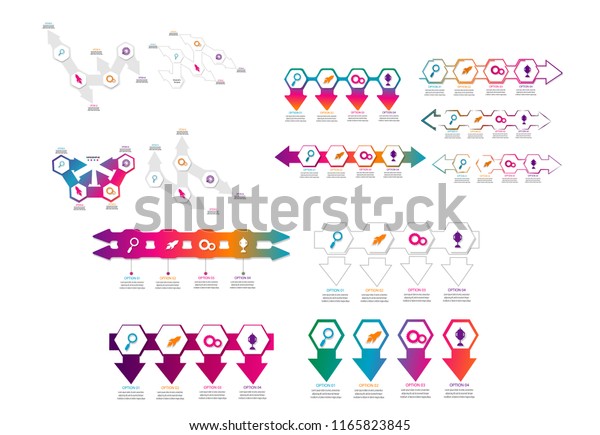 Big Collection Timeline Infographic Element Template Stock Vector ...