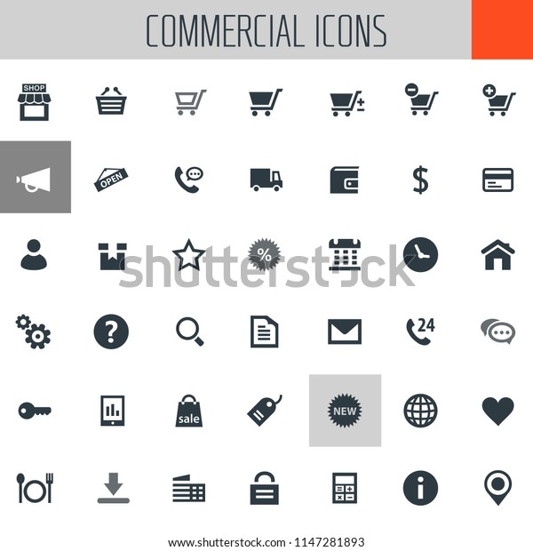 Big Commercial Icon Set Stock Vector (Royalty Free) 1147281893 ...