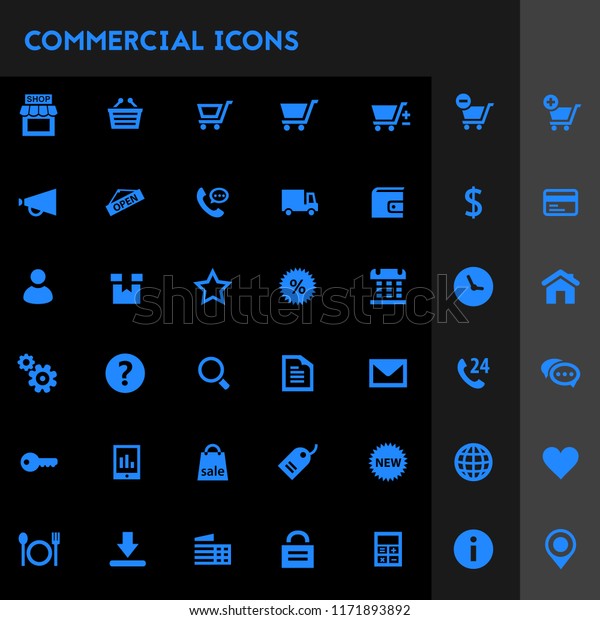 Big Commercial Icon Set Stock Vector (Royalty Free) 1171893892 ...