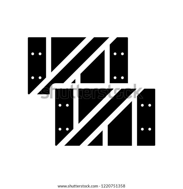 Big Crate Icon Trendy Big Crate Stock Vector (Royalty Free) 1220751358 ...