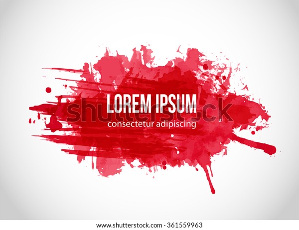 Big Dark Red Splash On White Stock Vector (Royalty Free) 361559963 ...