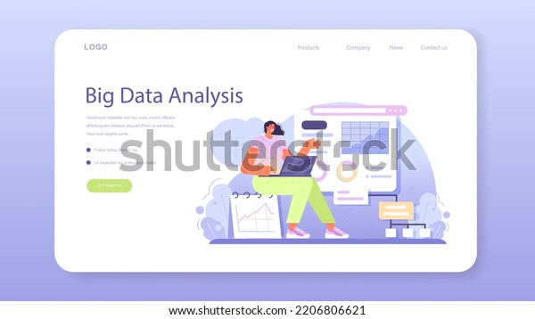 Big Data Analytics Web Banner Landing Stock Vector (Royalty Free ... Big Data Analytics Web Banner Landing Stock Vector (Royalty Free ...