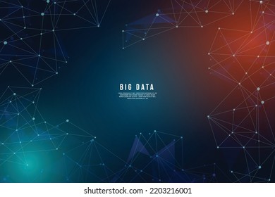 Big Data Blue Abstract Background Stock Vector (Royalty Free ...