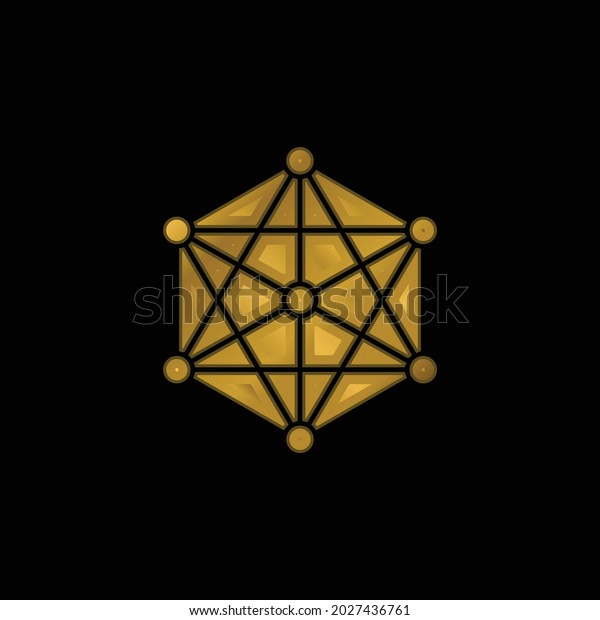 Big Data Gold Plated Metalic Icon Stock Vector (Royalty Free ...