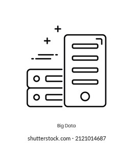 Big Data Icon Outline Style Icon Stock Vector (Royalty Free) 2121014687 ...