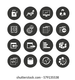 Big Data Icons Set Circle Button 스톡 벡터(로열티 프리) 579135538 | Shutterstock