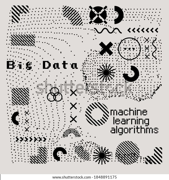 Big Data Machine Learning Visualization Composition Stock Vector ...