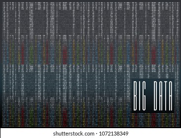 Big Data Vector Background Numbers Dropping 库存矢量图（免版税）1072138349 ...