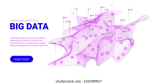 Big Data Visualization Abstract Technology Background Stock Vector ...