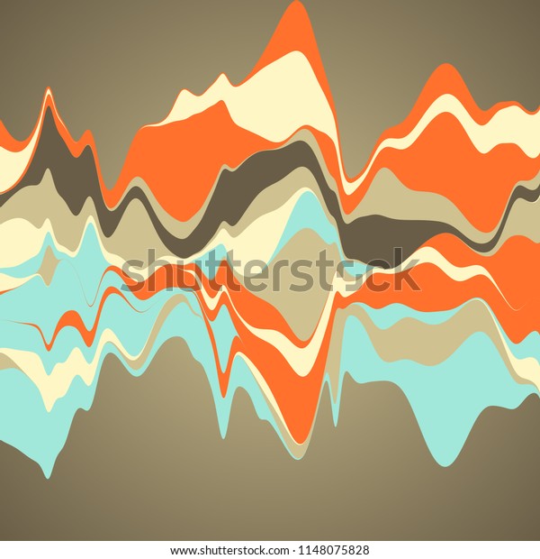 Big Data Visualization Streamgraph Futuristic Infographic Stock Vector Royalty Free 1148075828