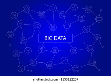 Big Data Word Icons Stock Vector (Royalty Free) 1135122239 | Shutterstock