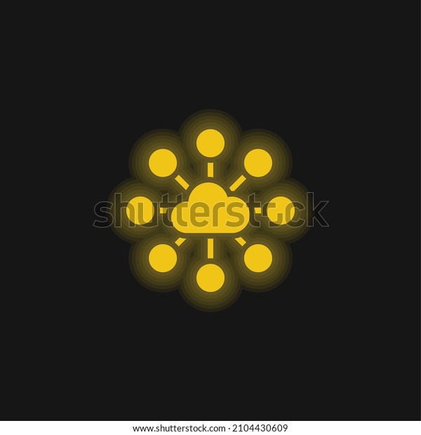 Big Data Yellow Glowing Neon Icon Stock Vector (Royalty Free ...