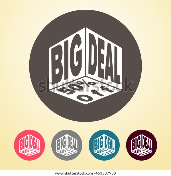 Big Deal Icon Round Shape Stock Vector (Royalty Free) 463587938 ...